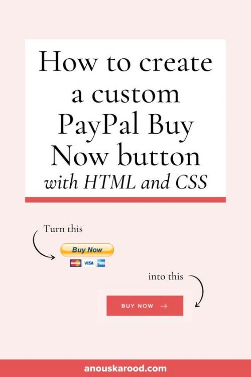 How to create a custom PayPal buy now button | Anouska Rood