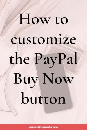 How to create a custom PayPal buy now button | Anouska Rood